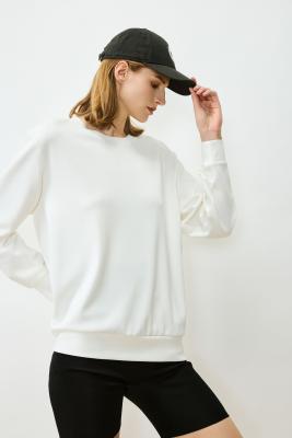 China 100cm - 116cm Custom White Sweatshirt OEM ODM Blank Pullover Hoodie for sale