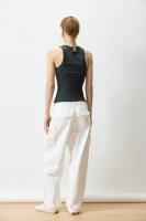 China Heathered Fashion Vest Charcoal Slim Fit Ribbed Black  Racerback Tank Top for sale