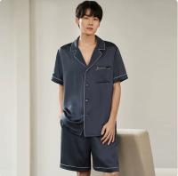 China Premium 19 Momme Mulberry Silk Pajama Set with 54-Weft High-Density Weave & Skin-Friendly Amino Acids for sale