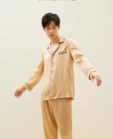 China Premium 19 Momme Mulberry Silk Pajama Set with 54-Weft High-Density Weave & Skin-Friendly Amino Acids for sale