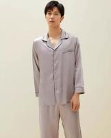 China Premium 19 Momme Mulberry Silk Pajama Set with 54-Weft High-Density Weave & Skin-Friendly Amino Acids for sale