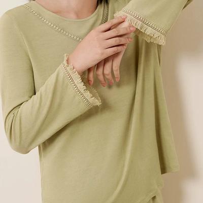 China Mulberry Silk Pajama Set for Women – Warm Relaxed-Fit Loungewear for sale