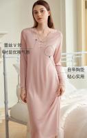 China Lace V-Neck Sleep Dress, Wool & Silk for sale