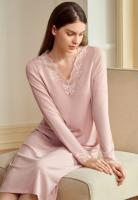 China Lace V-Neck Sleep Dress, Wool & Silk for sale