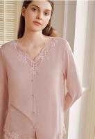 China Lace V-Neck Sleep Dress, Wool & Silk for sale