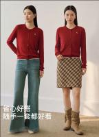 China Color-Block Cardigan, Wool & Silk for sale