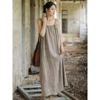 China Ramie Tie-Dye Maxi Dress (Free Size) for sale