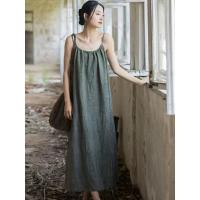 China Ramie Tie-Dye Maxi Dress (Free Size) for sale