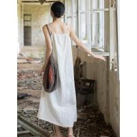 China Ramie Tie-Dye Maxi Dress (Free Size) for sale