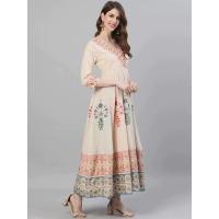 China Indian Cotton Print Dress & Shawl Set (Women) for sale
