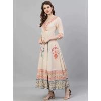 China Indian Cotton Print Dress & Shawl Set (Women) for sale