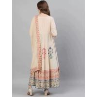 China Indian Cotton Print Dress & Shawl Set (Women) for sale