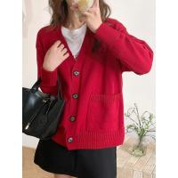 China 100% Cotton Knit Cardigan - Women's Soft Solid Casual Open-Front Sweater for sale