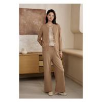China Wool & Mulberry Silk Blend Cardigan - Women's Soft Knit Open-Front Sweater for sale