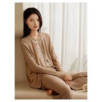 China Wool & Mulberry Silk Blend Cardigan - Women's Soft Knit Open-Front Sweater for sale