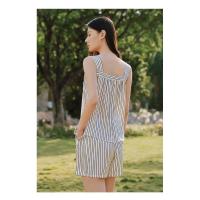 China Striped Silk Tank & Shorts Pajama Set - Women's Lightweight Summer Lounge Set for sale