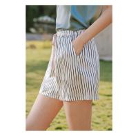China Striped Silk Tank & Shorts Pajama Set - Women's Lightweight Summer Lounge Set for sale