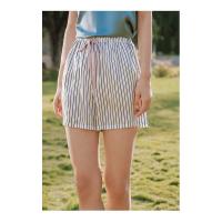 China Striped Silk Tank & Shorts Pajama Set - Women's Lightweight Summer Lounge Set for sale