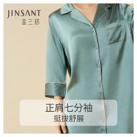China Shirt-Style Mulberry Silk Sleep Dress - Women's Button-Down Nightgown for sale