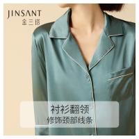 China Shirt-Style Mulberry Silk Sleep Dress - Women's Button-Down Nightgown for sale