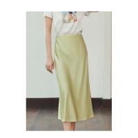 China Heavyweight Mulberry Silk A-Line Skirt - Women's Elastic-Waist Midi Skirt for sale