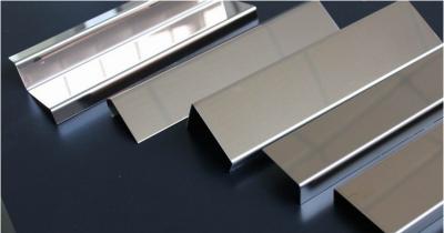 China Stainless steel shaped pieces,U-shaped groove,edging trim,mirror /brushed finish for sale