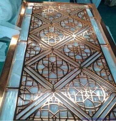 China Foshan factory laser cut metal stainless steel partition screen with different designs for sale