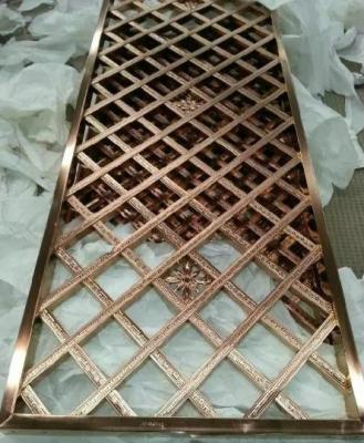 China hot sale china 304 bronze color stainless steel partition screens room dividers for sale