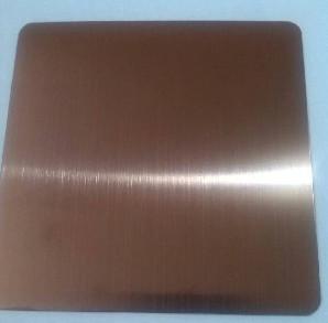China 304 430 hairline bronze colored stainless steel sheet for sale