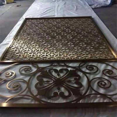 China Mordern design carved laser cut decorative aluminum screen with color for sale