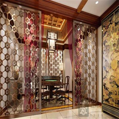 China laser cut screen room divider panels with bronze gold rose goldblack PVD color for sale