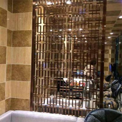 China fashion design for hotel partition screen stainless steel color room divider for sale