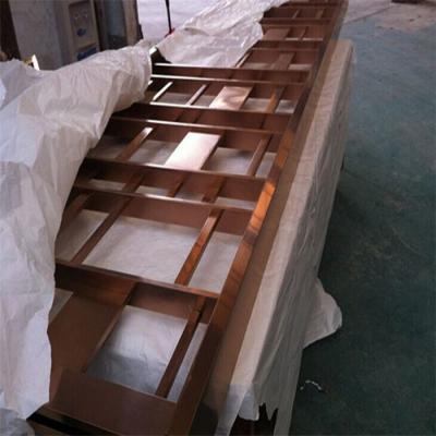 China Hot sale Office partition screen PVD color metal room divider for sale