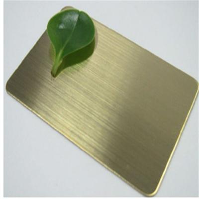 China Foshan 304 stainless steel copper color bright brushed finish sheet price 0.8mm 1.0mm 1.2mm thickness for sale