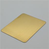 China 304 stainless steel gold color sheet NO.4 brushed finish decorative metal panel for sale