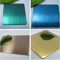 China 304 stainless steel gold color sheet NO.4 brushed finish decorative metal panel for sale
