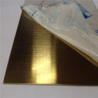 China AISI 304 316 stainless steel sheet hairline brass color decorative sheet 4x8 size price for sale