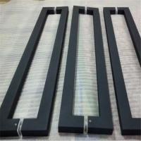 China large handle 304 stainless steel glass door handle spray paint black or white color for sale