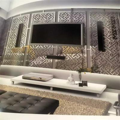 China decorative pattern laser cutting stainless steel screen for wall background panel with color finish for sale