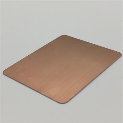 China hot sale stainless steel bronze color finish mirror or brushed 304 316 grade 1219x2438mm standard size for sale