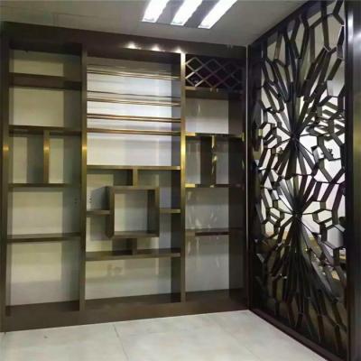 China Interior Design partition wall stainless steel panel in bronze finish on sale for sale