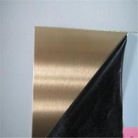 China ss 304 sheet suppliers in China decorative stainless steel sheet with bronze color hairline finish for sale