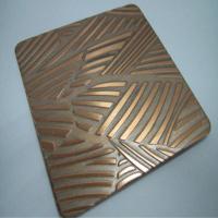 China 304 316 Embossed Metal Sheet Decorative Stainless Steel Sheet for Elevator Ceiling Panel for sale
