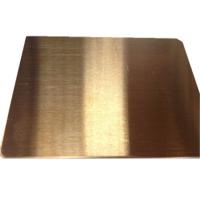 China hairline cooper anti-finger coating stainless steel sheet 4x8 for architecture decoration for sale