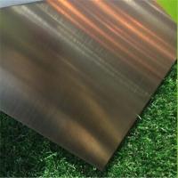 China hairline cooper anti-finger coating stainless steel sheet 4x8 for architecture decoration for sale