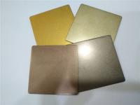 China luxury pvd color brown sand blast sheet stainless steel aisi304 316 grade with laser cuting film for sale