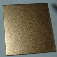China luxury pvd color brown sand blast sheet stainless steel aisi304 316 grade with laser cuting film for sale