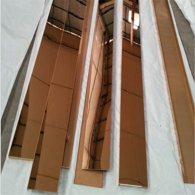 China Polished Finishes Rose Gold Stainless Steel Corner Guards 201 304 316 for sale