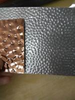 China 304 Hammered  Sheet Stainless Steel bronze gold color or brass hammered bright stainless steel for sale