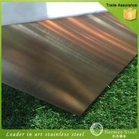 China satin brush titanium bronze coated sheets color stainless steel 304 316 for sale